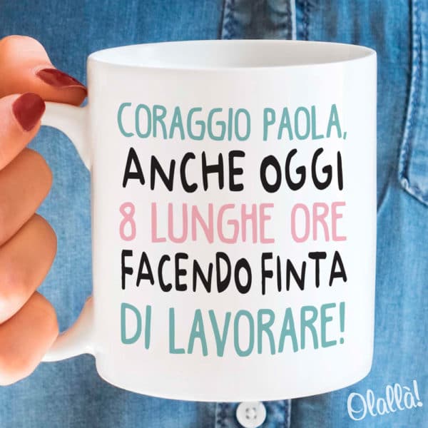 Tazza Personalizzata con Dedica Simpatica - Regalo per Collega | Olallà