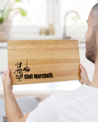 Tagliere Personalizzato con Nome e Cuoco - Idea Regalo Lui | Olallà