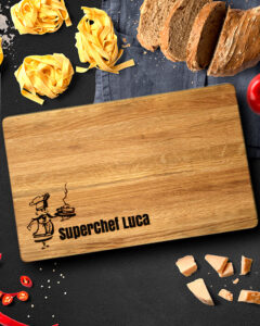 Tagliere Personalizzato con Nome e Cuoco - Idea Regalo Lui | Olallà