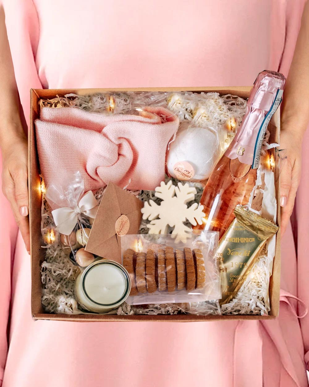 Gift Box Natalizia "Christmas SPA" con Prosecco Rosé, Bomba da Bagno e ...