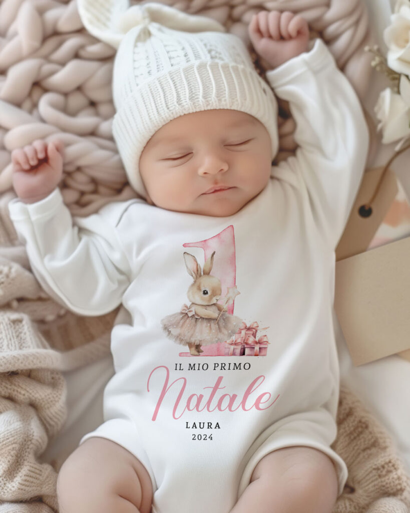 Body per Neonato "Il mio Primo Natale" Personalizzato con Nome Neonato ...