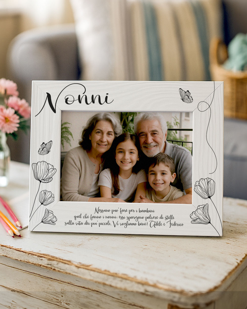 Cornice in Legno Personalizzata "Nonni" con Dedica - Idea Regalo per ...